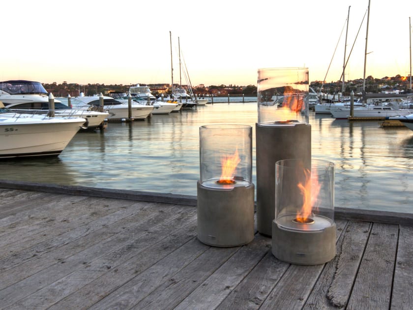 Outdoor freestanding bioethanol fireplace LIGHTHOUSE 150 By EcoSmart Fire
