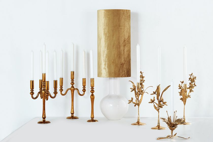 Brass candle holder LILY By Pols Potten
