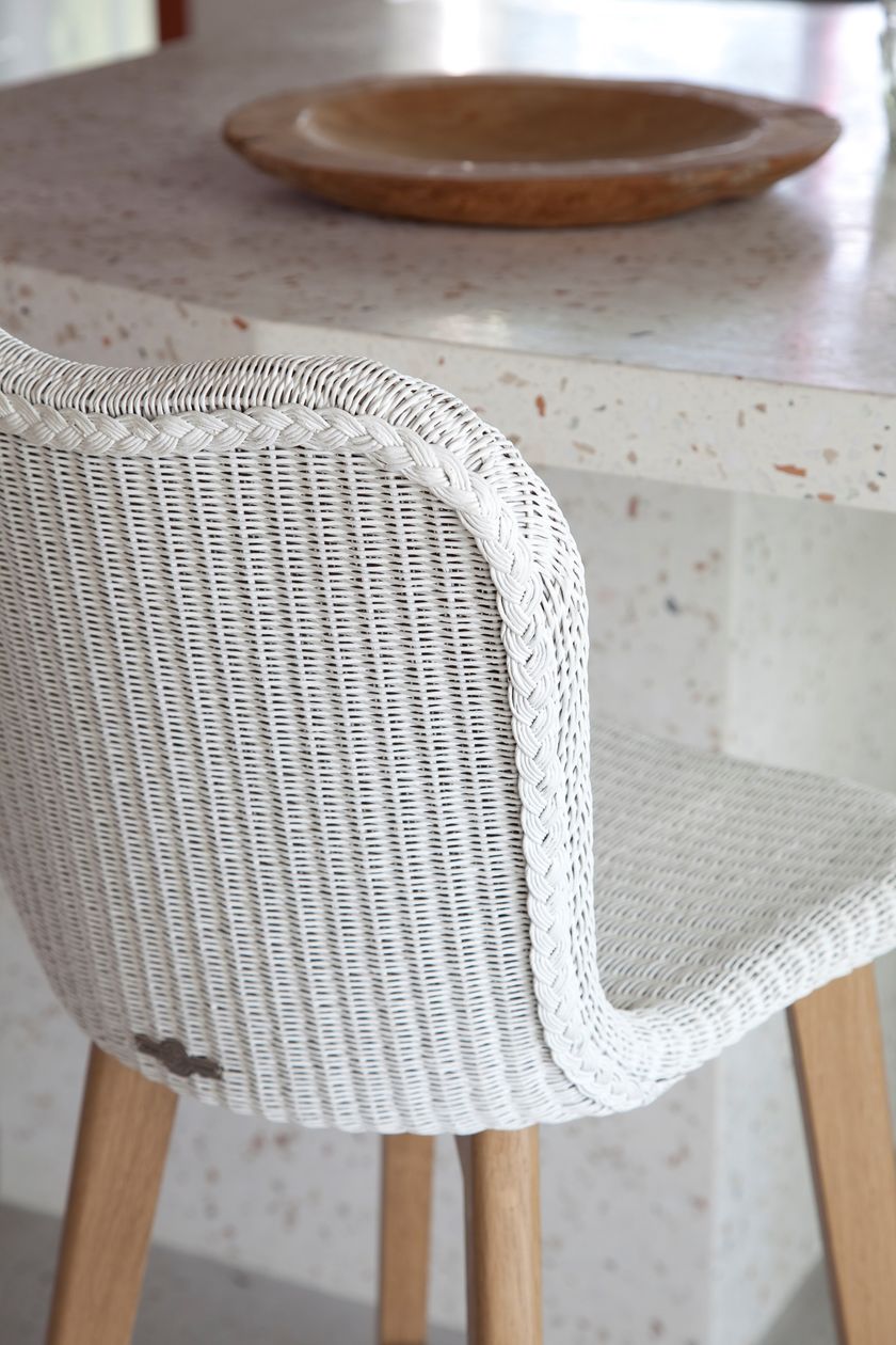 LILY High Lloyd loom stool with back By Vincent Sheppard