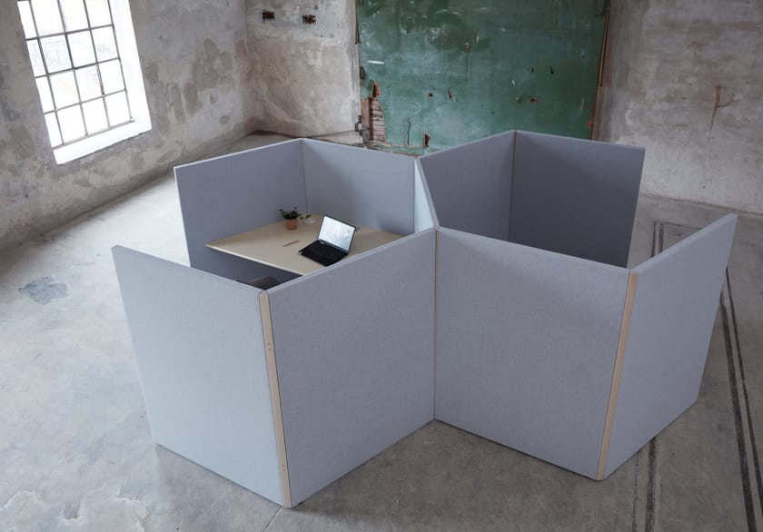 LIMBUS HEXAGON WORK BOOTH | Office desk with desk screens By Glimakra ...
