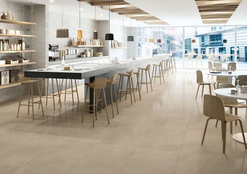 LIMESTONE - AMBER Porcelain stoneware wall/floor tiles with stone ...