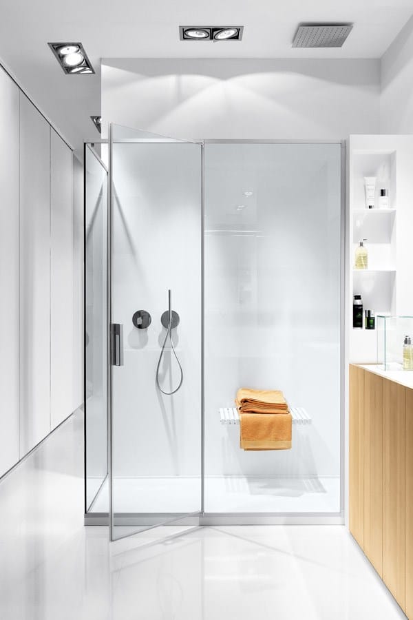 Corner rectangular shower cabin LINEA By MAKRO