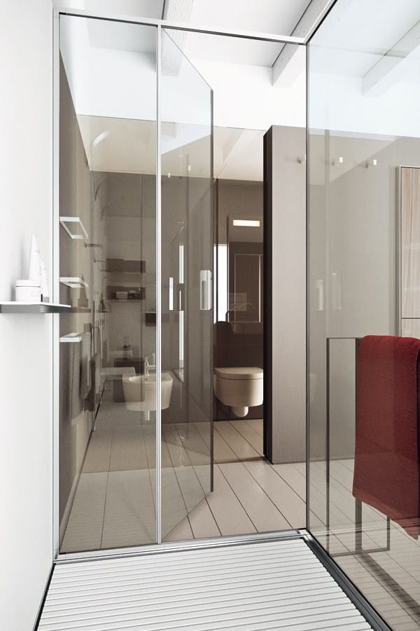 Corner rectangular shower cabin LINEA By MAKRO