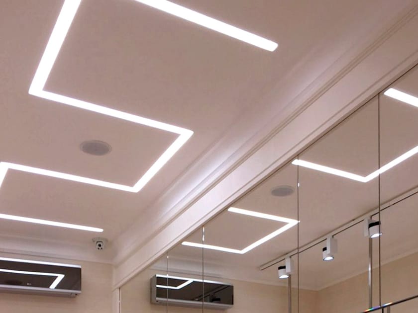 LED recessed RGB aluminium ceiling lamp LINEA MAXI RGB By EGOLUCE