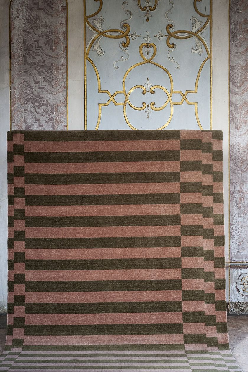 Rectangular striped rug LINEA By Tacchini Edizioni design Maria ...