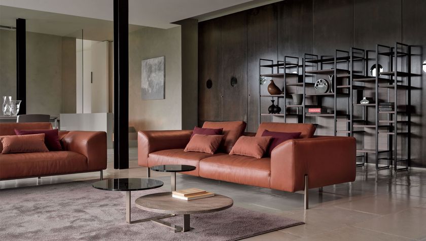 ARYA Open sectional iron and walnut bookcase By CorteZari | design ...