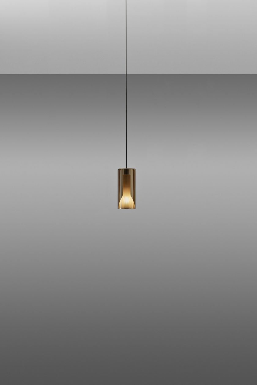 LED Borosilicate glass pendant lamp LIT By PENTA design Umberto Asnago