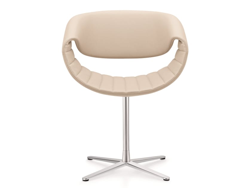 LITTLE PERILLO Leather chair and 4-star swivel aluminum base By ZÜCO ...