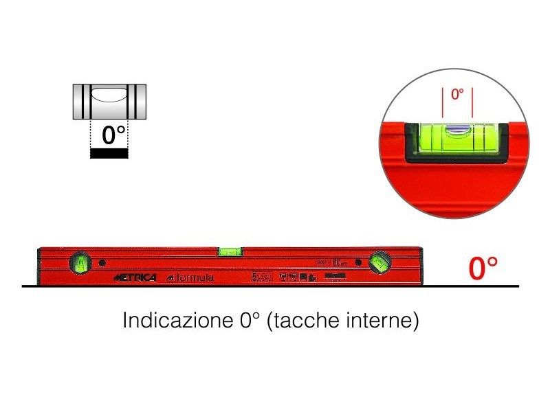 Livella in alluminio LIVELLA BASE PRISMATICA 3 FIALE - METRICA
