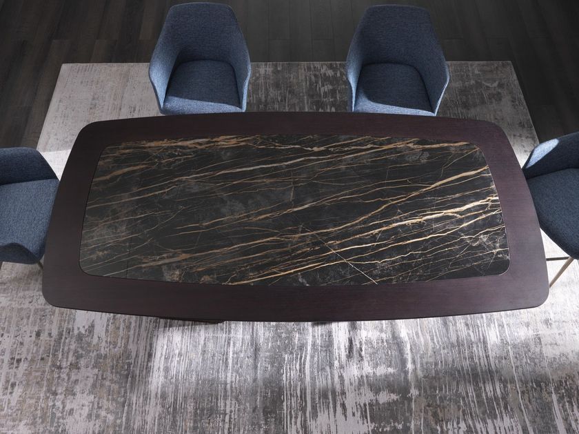 Tavolo in legno con inserto in ceramica LIVING | Tavolo rettangolare ...