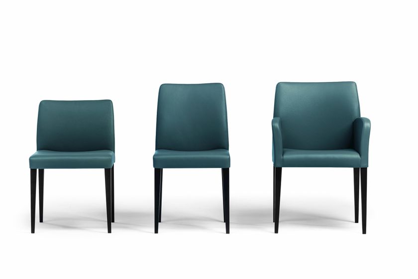 LIZ | Chair with armrests Leather chair with armrests By Poltrona Frau
