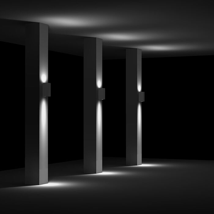 METOPE 3.2 LED die cast aluminium Outdoor wall Lamp By L&L Luce&Light