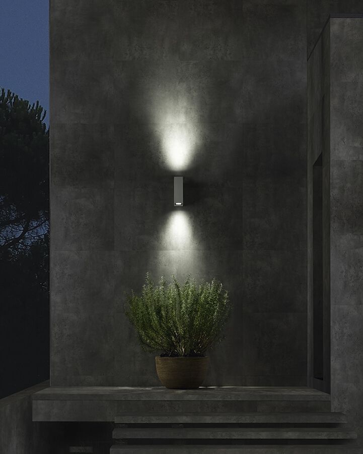 METOPE 3.2 LED die cast aluminium Outdoor wall Lamp By L&L Luce&Light