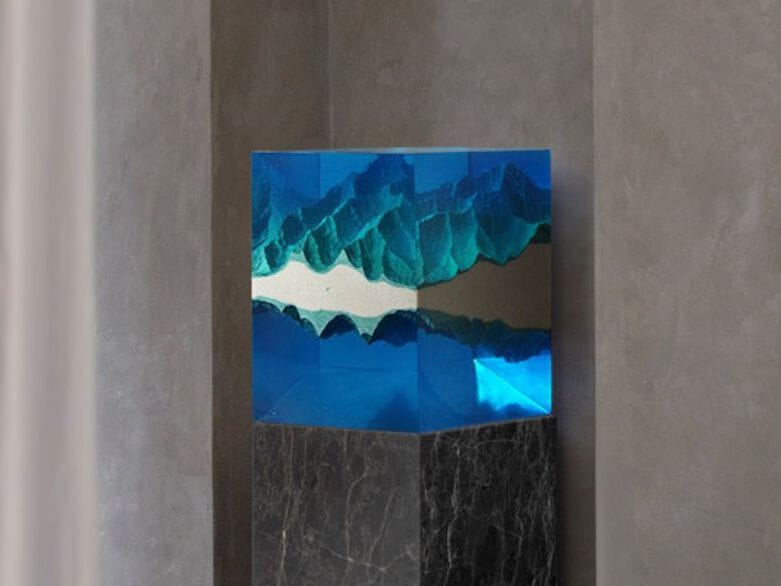 MOUNTAINS MIRROR Sculpture By LO Contemporary