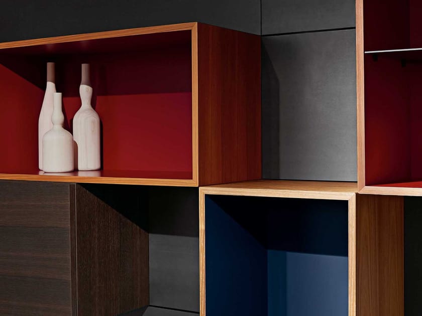 LOAD IT Wall-mounted storage wall By Porro | design Piero Lissoni