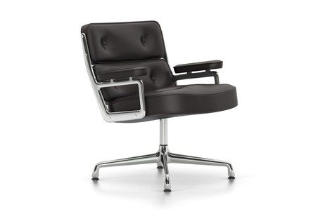 LOBBY CHAIR ES 108 Swivel leather training chair with armrests By Vitra ...
