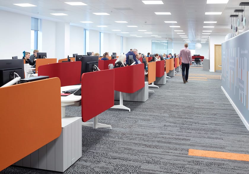 Height-adjustable sectional office desk with shelves LOCALE | Office ...