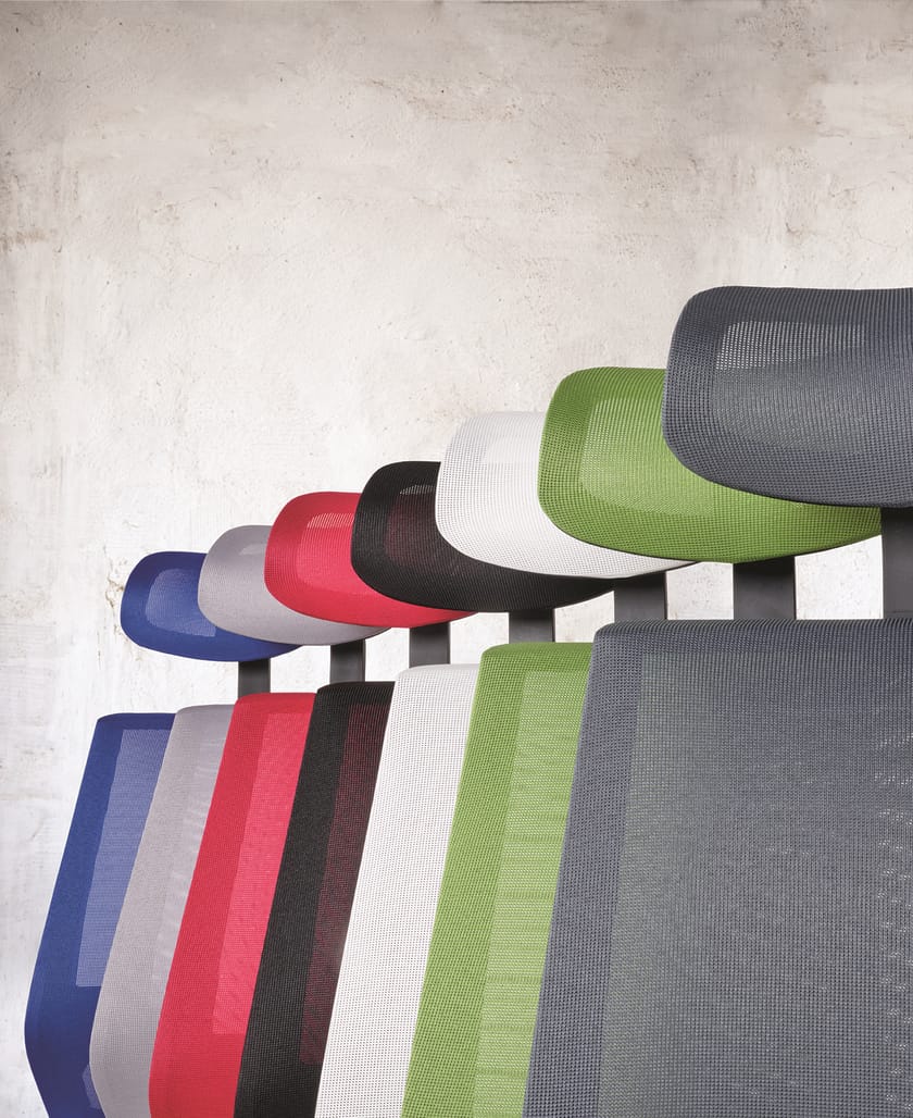 LOGICA 01 PT Height-adjustable upholstered office chair with headrest ...