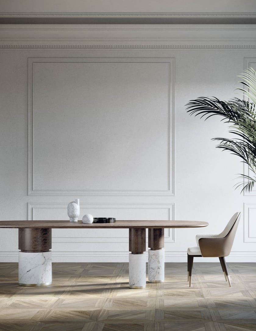 LOIC | Oval table Oval wooden dining table By Capital Collection | design BOATTOMARTINOstudio