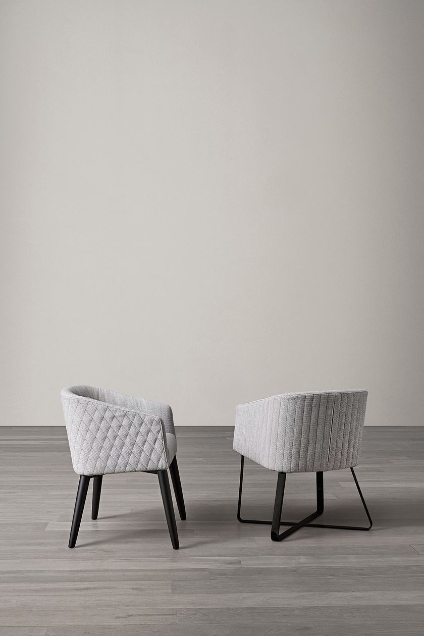 LOLYTA Upholstered fabric chair with removable cover By Meridiani