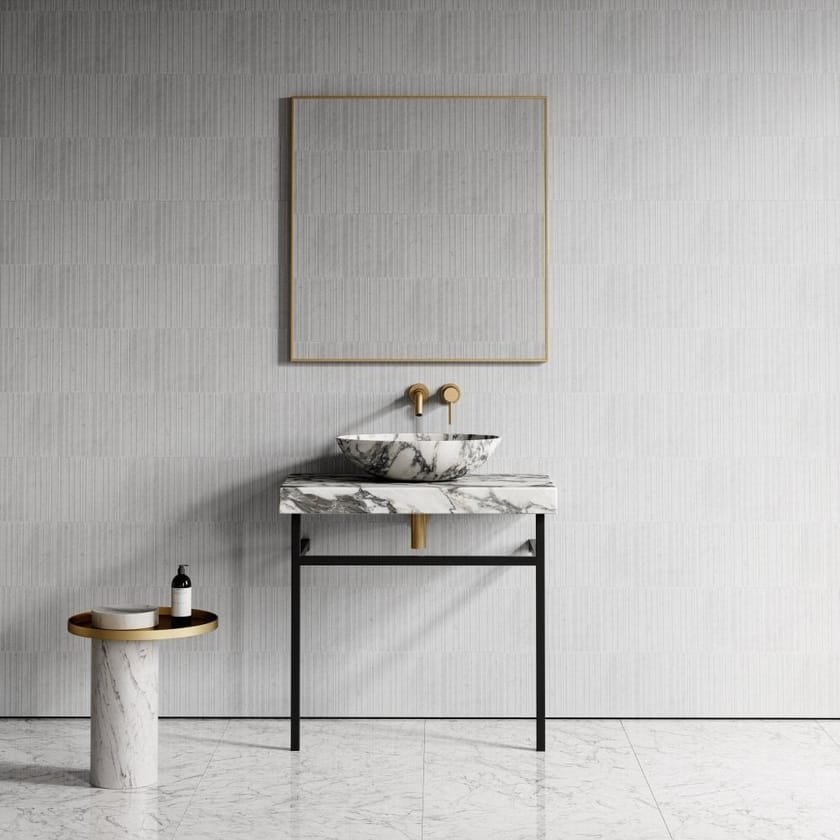 LOMAZZO | Arabescato marble washbasin countertop By LUSSO