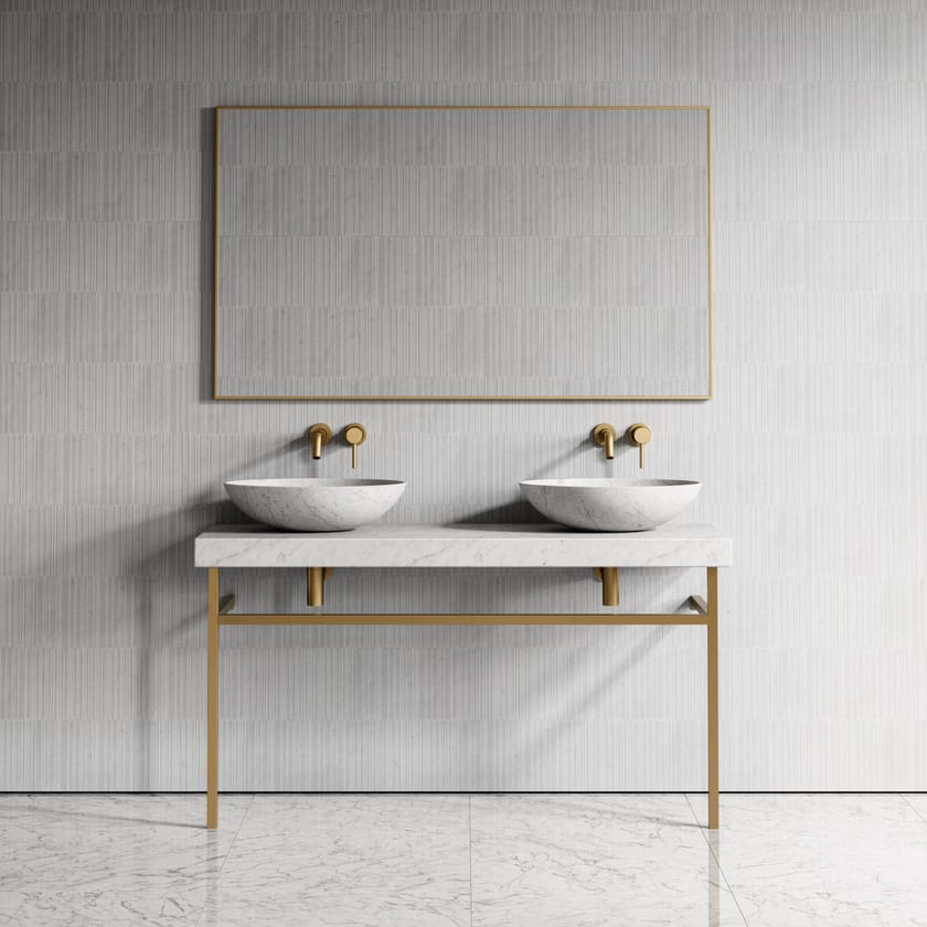 LOMAZZO | Double washbasin countertop By LUSSO