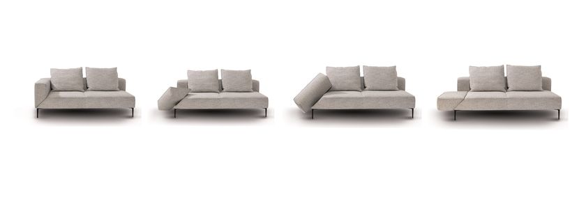 3 seater sofa with chaise longue LONGUEVILLE LANDSCAPE Longueville ...