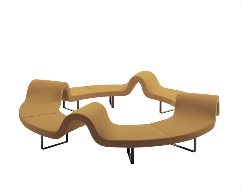 Round modular bench LONGWAY E By Segis design Bartoli Design