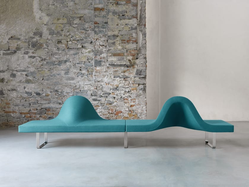 Panca imbottita modulare in tessuto LONGWAY W Collezione Longway By ...