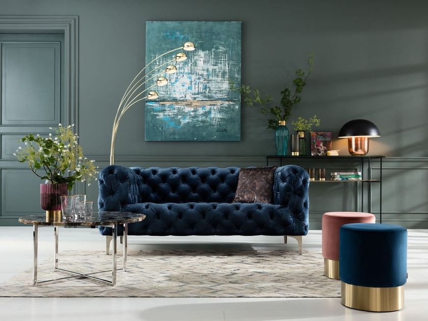 LOOK | 3 seater sofa 3 seater tufted fabric sofa By KARE Design