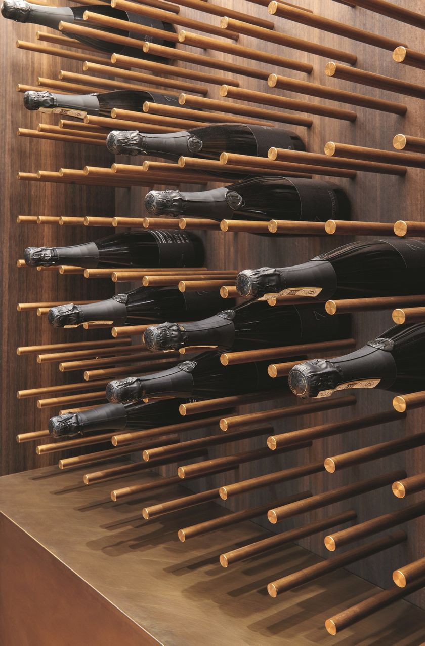 Solid wood bar cabinet LOOM SYSTEM By Henge design Massimo Castagna