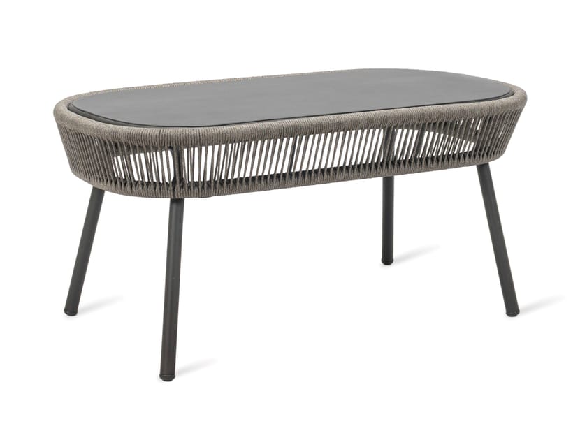 LOOP Oval polyethylene fibre garden side table By Vincent Sheppard