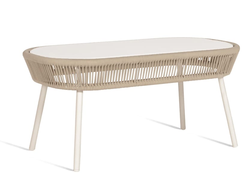 LOOP Oval polyethylene fibre garden side table By Vincent Sheppard