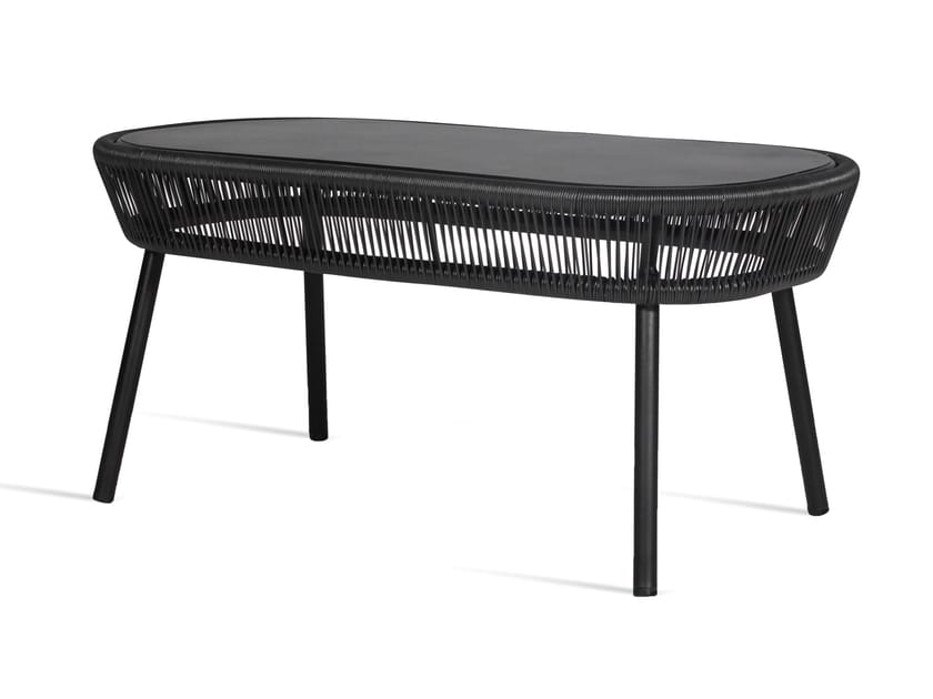 LOOP Oval polyethylene fibre garden side table By Vincent Sheppard