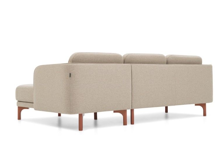 Divano modulare in tessuto con chaise longue LOOP | Divano angolare ...