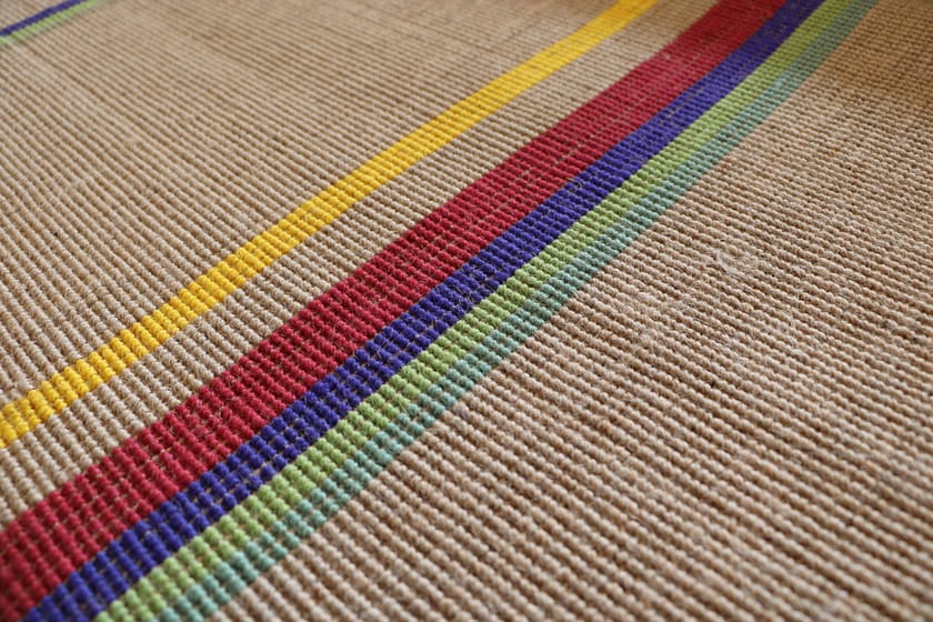 Rectangular striped jute rug LOOP EAST Loop Collection By G.T.DESIGN ...