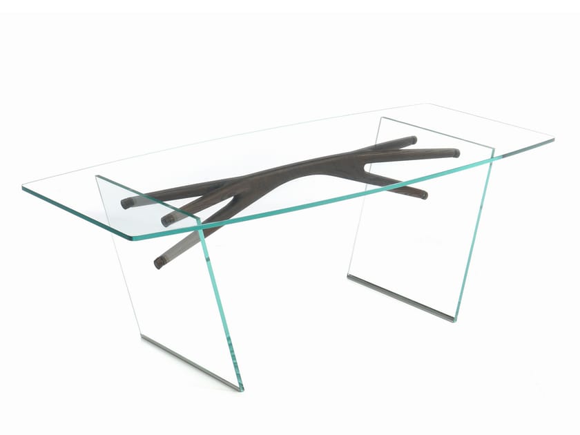Mesa rectangular de vidrio LOOP By ENNE diseño Marconato & Zappa ...