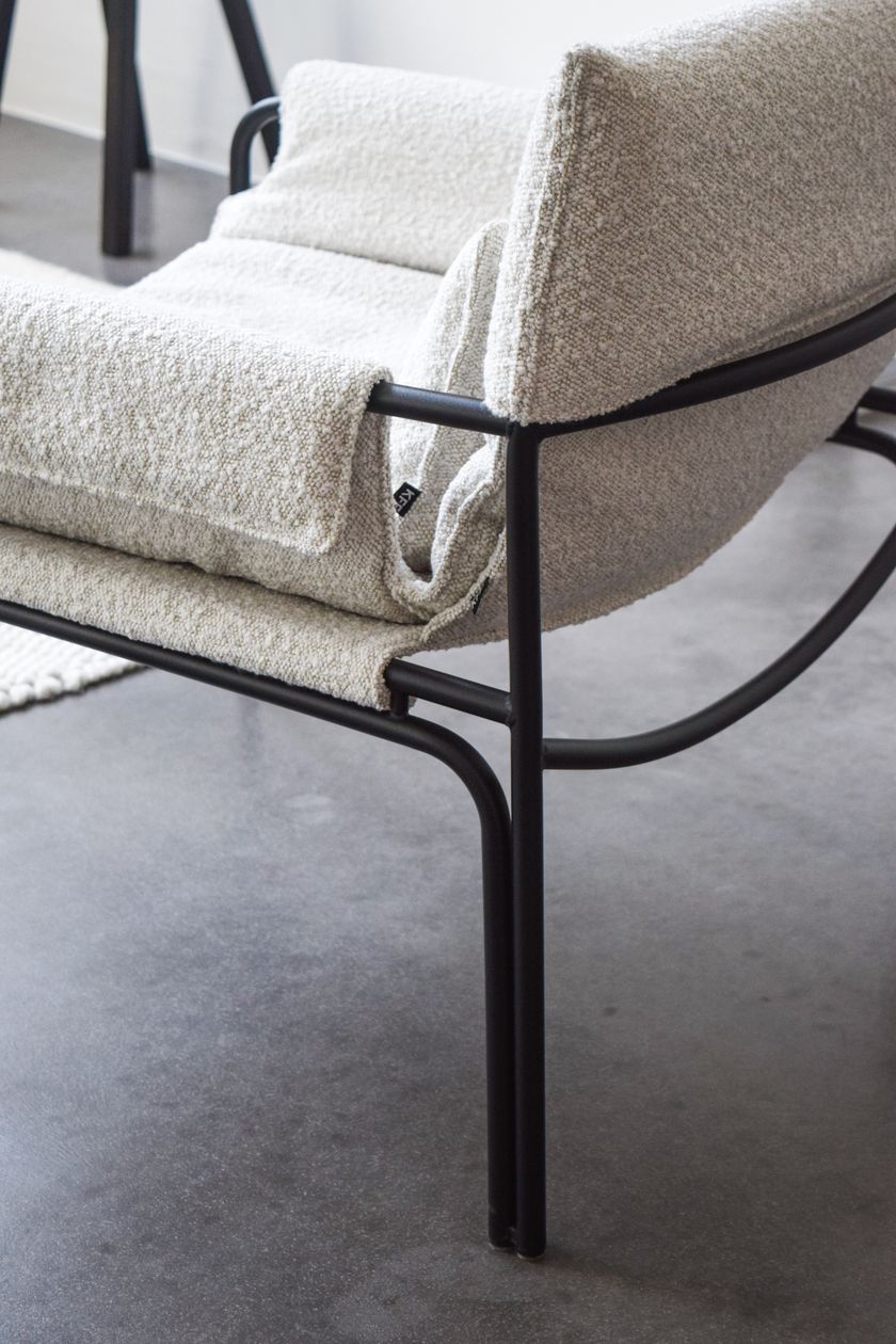 LOOP LOUNGE Fabric easy chair with armrests By KFF | design Daniel Schmidt
