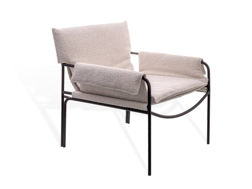 LOOP LOUNGE Fabric easy chair with armrests By KFF | design Daniel Schmidt