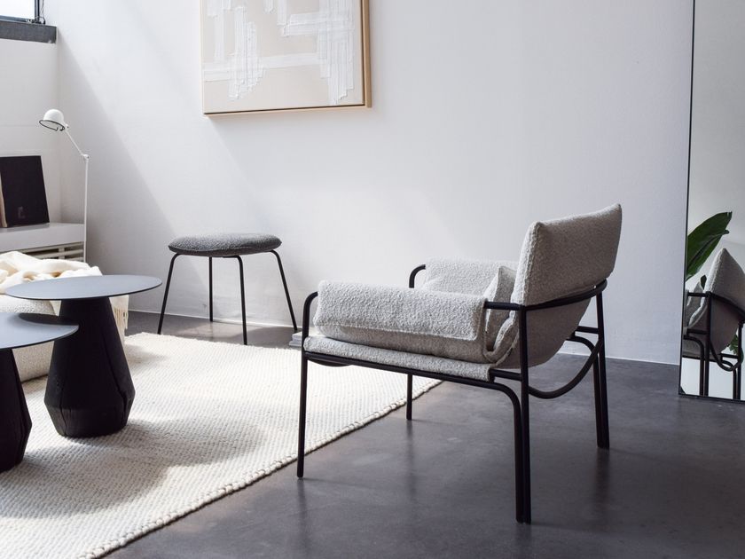 LOOP LOUNGE Fabric easy chair with armrests By KFF | design Daniel Schmidt