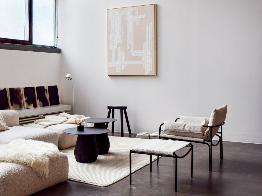 LOOP LOUNGE Fabric easy chair with armrests By KFF | design Daniel Schmidt