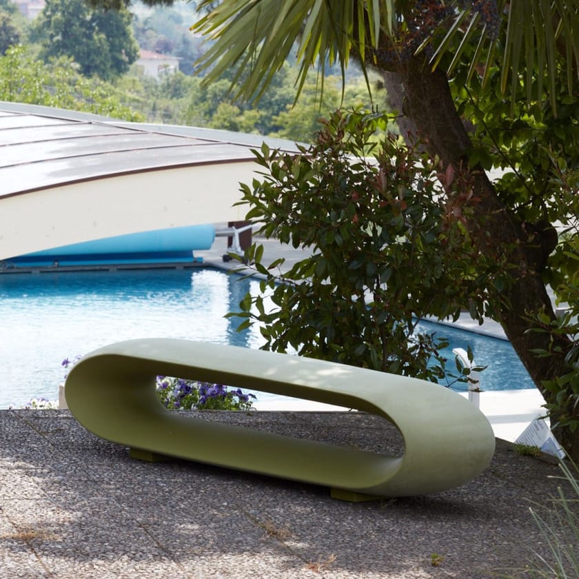 LOOP MOLESKIN garden bench By Serralunga