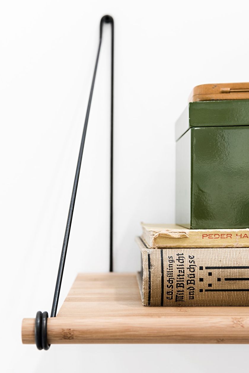 Bamboo wall shelf LOOP SHELF By We Do Wood design Sebastian Jørgensen