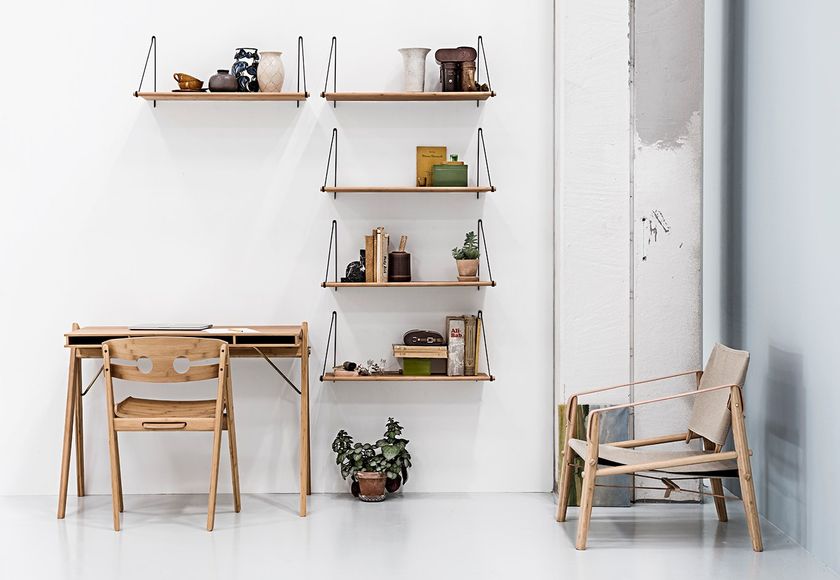 Bamboo wall shelf LOOP SHELF By We Do Wood design Sebastian Jørgensen