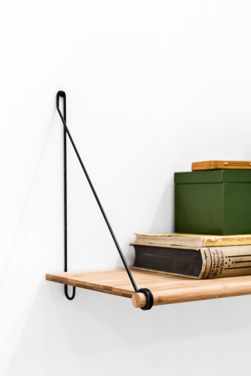 Bamboo wall shelf LOOP SHELF By We Do Wood design Sebastian Jørgensen