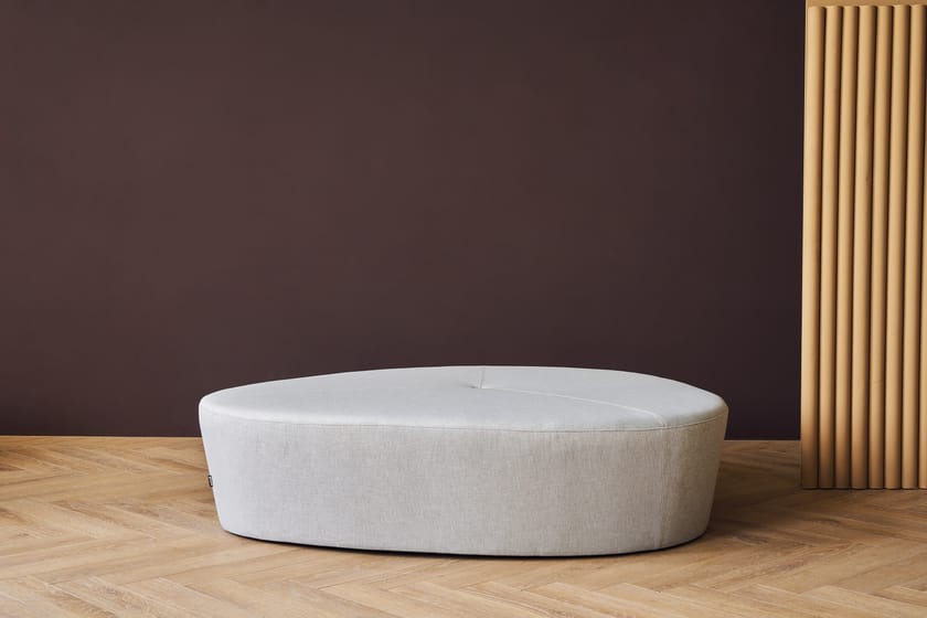 LOTUS Upholstered oval fabric pouf By grado design | design Alex Chai ...
