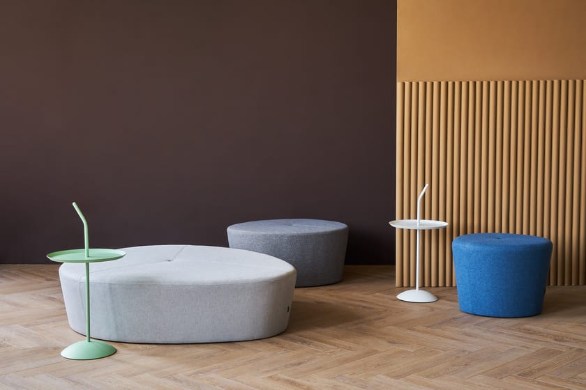 LOTUS Upholstered oval fabric pouf By grado design | design Alex Chai ...