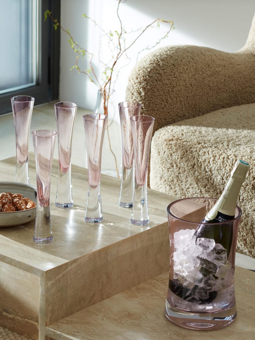 MOYA CHAMPAGNE FLUTE Blown glass champagne glass - 170ml By LSA