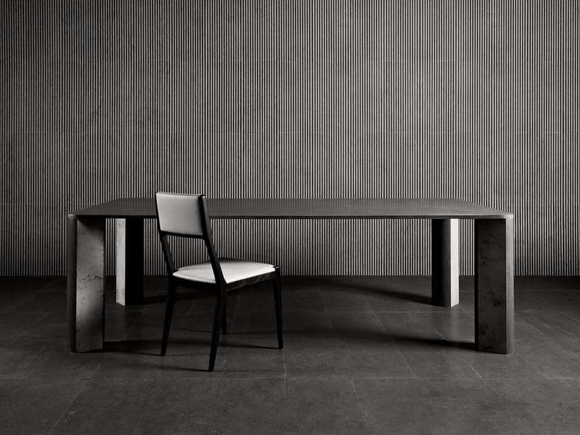 OVERLAY Rectangular marble table By LUCE DI CARRARA