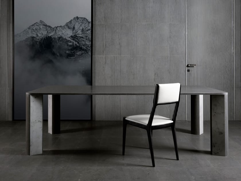 OVERLAY Rectangular marble table By LUCE DI CARRARA